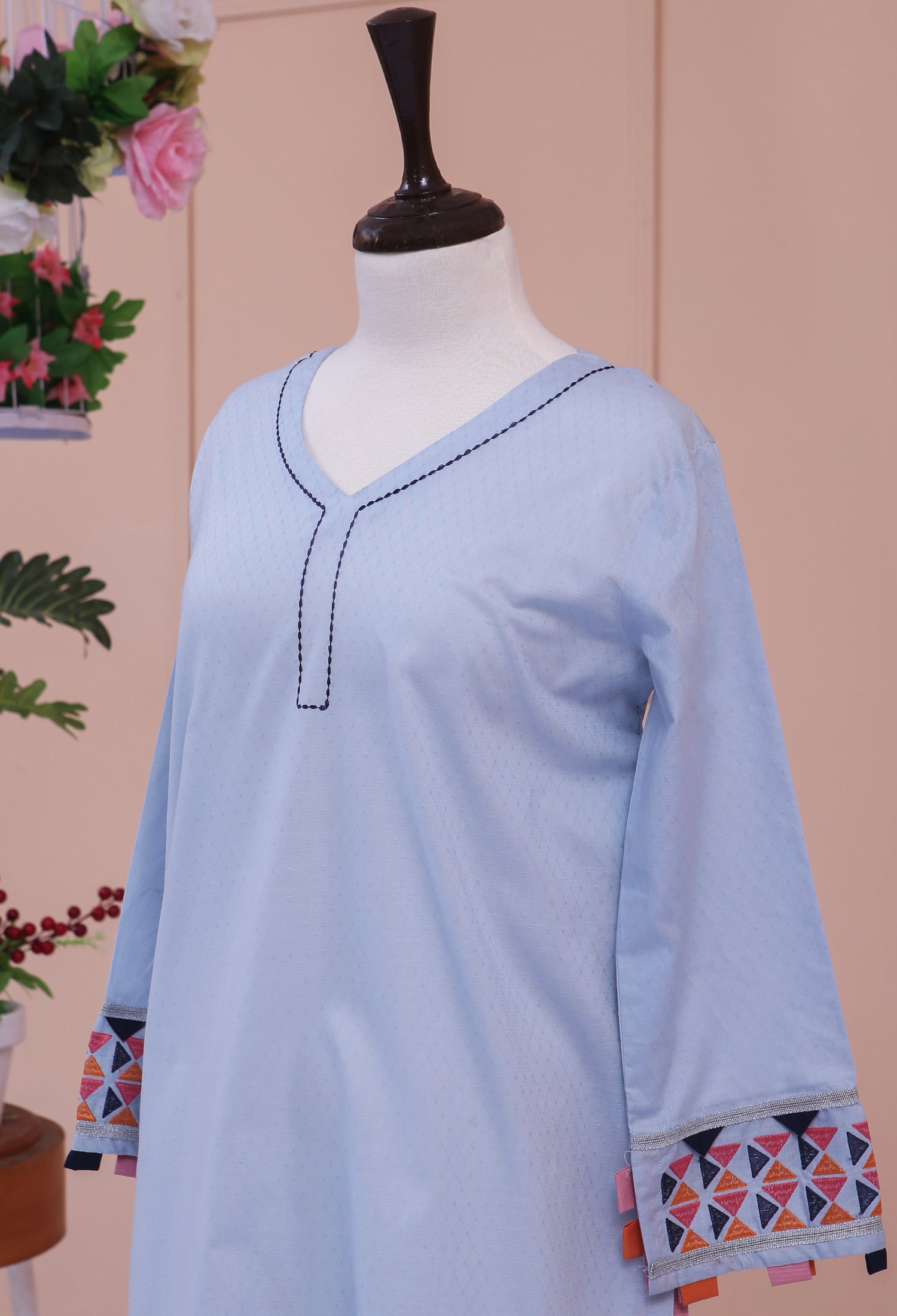 Traditional and Elegant Ice Blue Shirt | Posh Notch– Posh Notch | Saqib ...