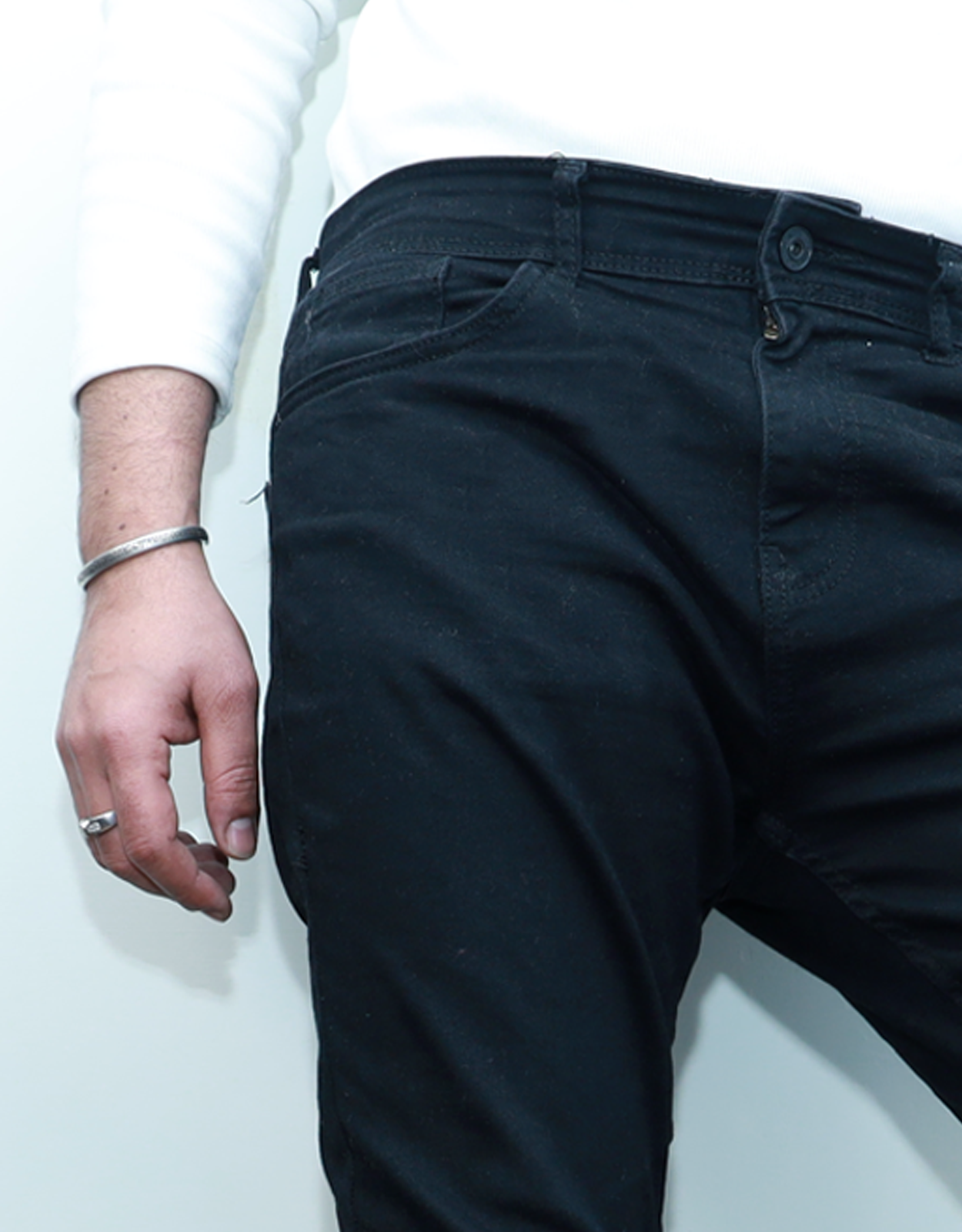 Posh Notch Black Denim | Stylish and Versatile– Posh Notch | Saqib Azhar