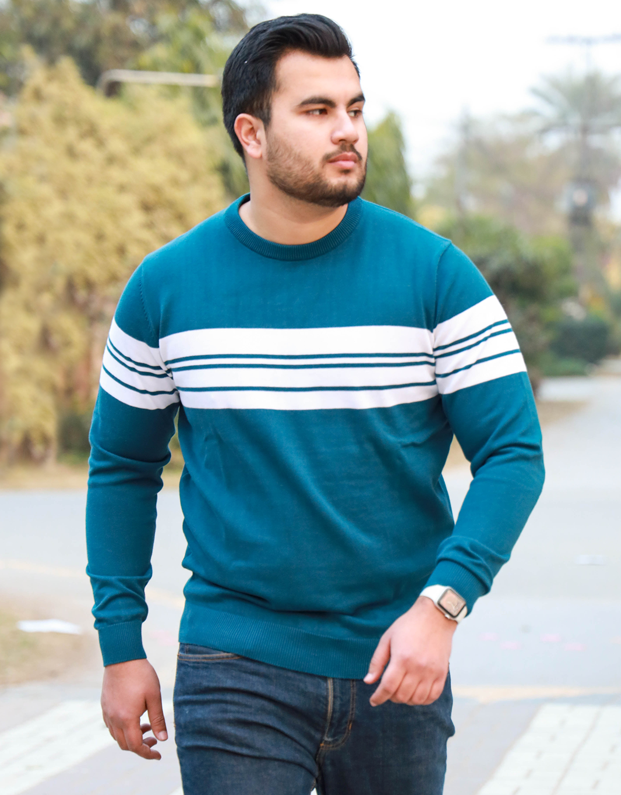 Posh Notch Men's Comfy Blue Sweater | Cozy & Stylish– Posh Notch ...